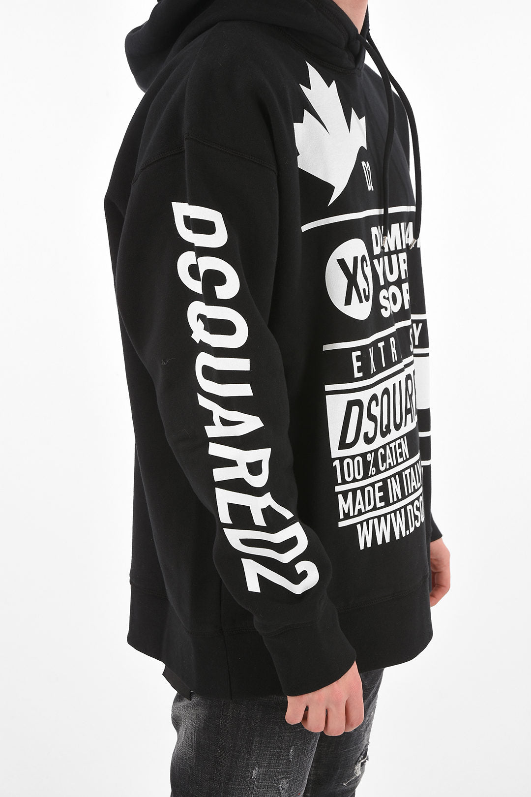 Dsquared Hoodie Black/White – 0039society